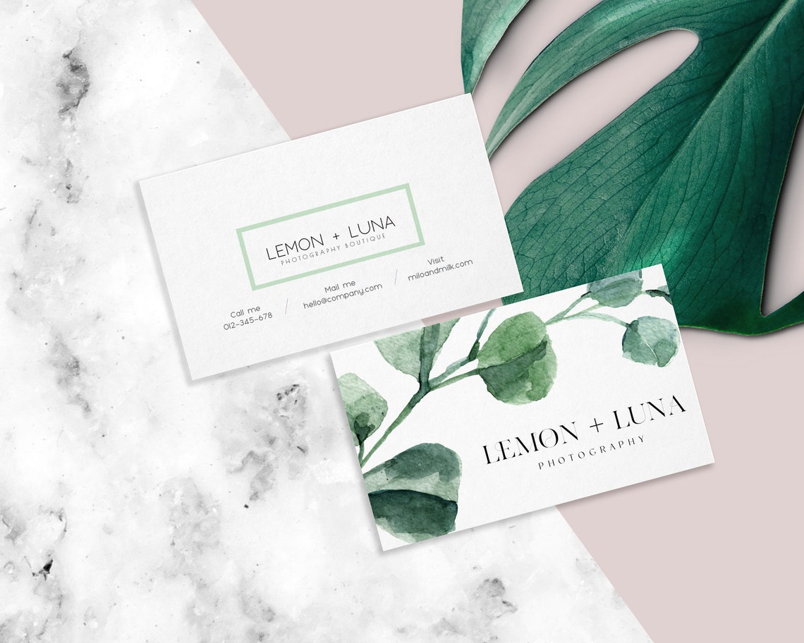 Watercolour Greenery Etsy Shop Banner Set, Etsy Shop Template, Etsy ...