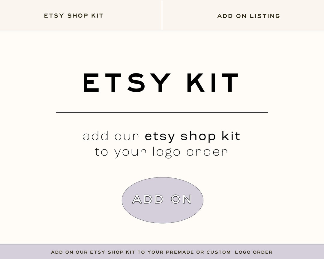 Etsy Shop Kit Design - ADD ON (matching Etsy Shop Kit Designed for Your ...
