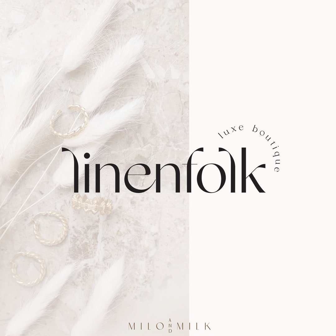 Minimal Modern Wordmark Logo, Minimalist Logo, Editorial Logo, Boho ...