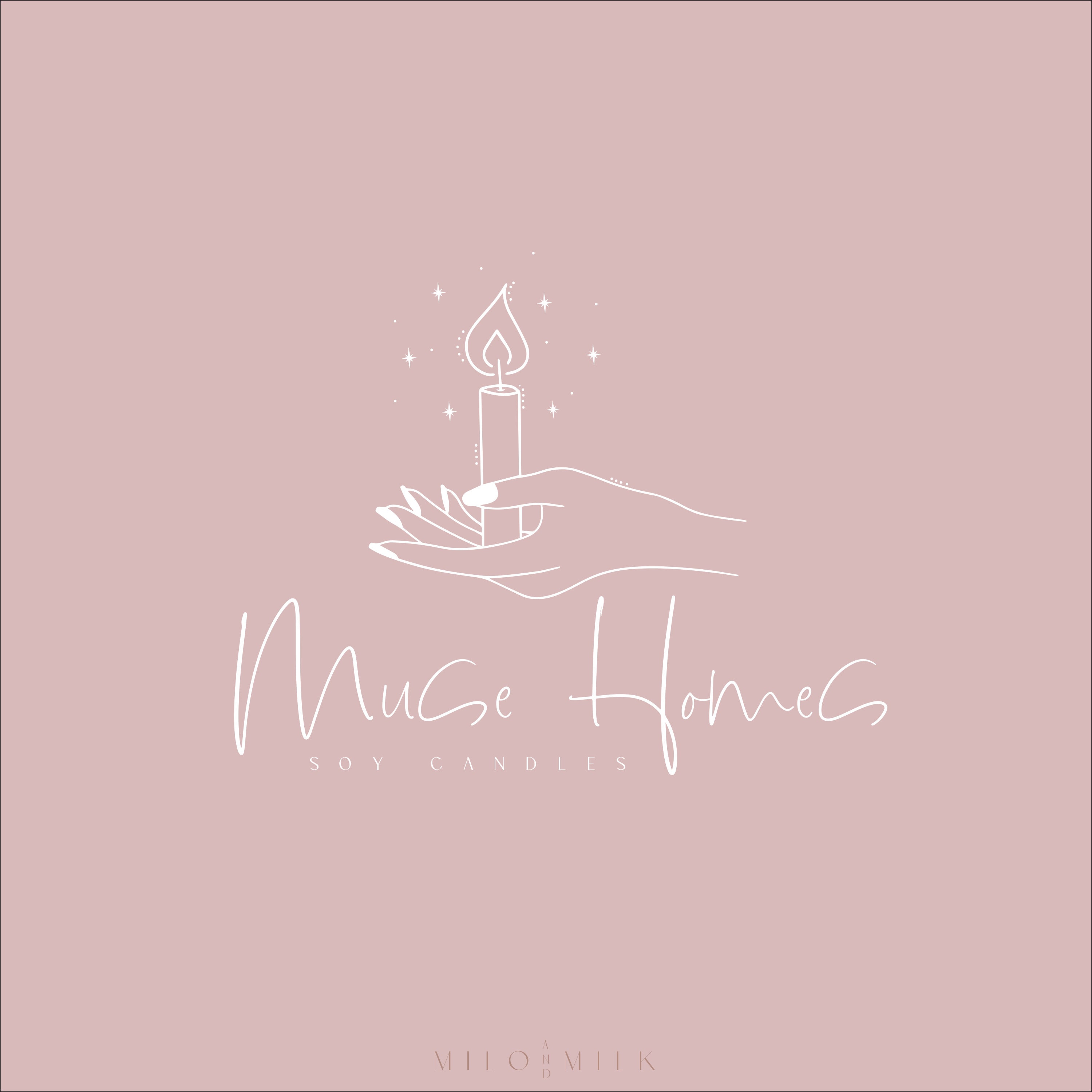 Hand Candle Logo Design Minimalist Hand Logo Home Decor | Etsy UK