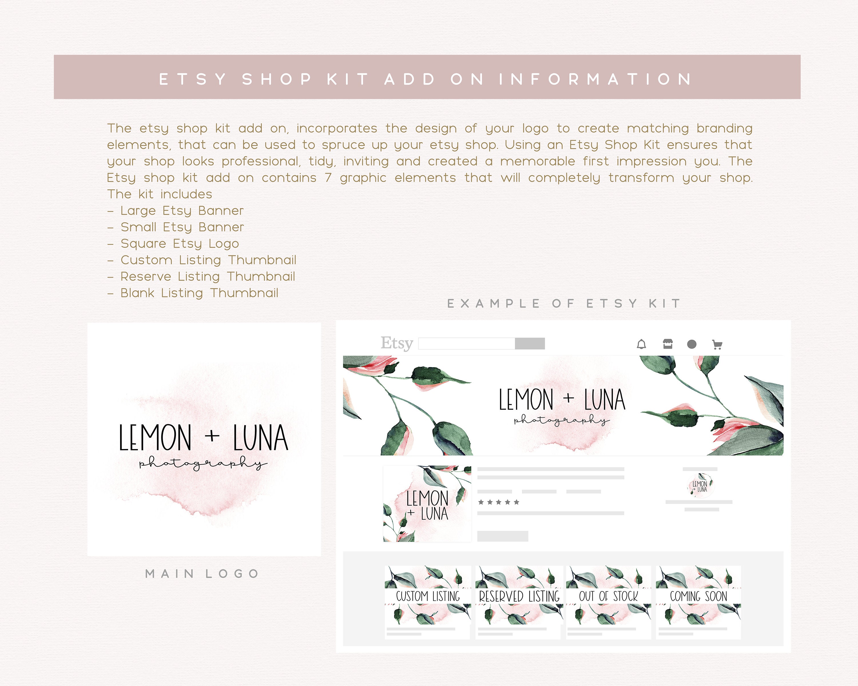 Greenery Botanical Logo Premade Logo Design Minimalist Logo - Etsy ...