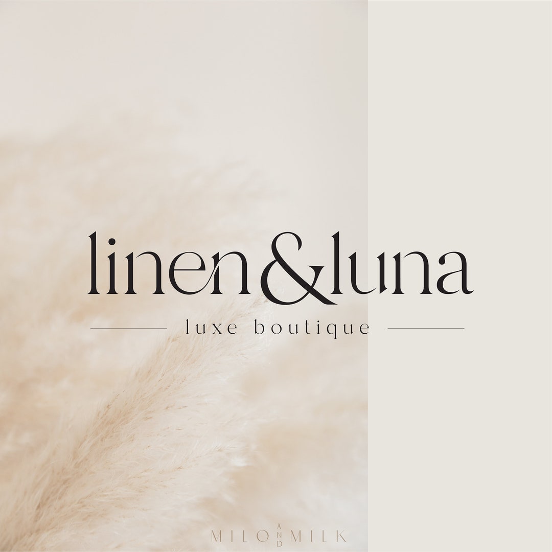 Soft Minimal Modern Wordmark Logo, Minimalist Logo, Editorial Logo ...