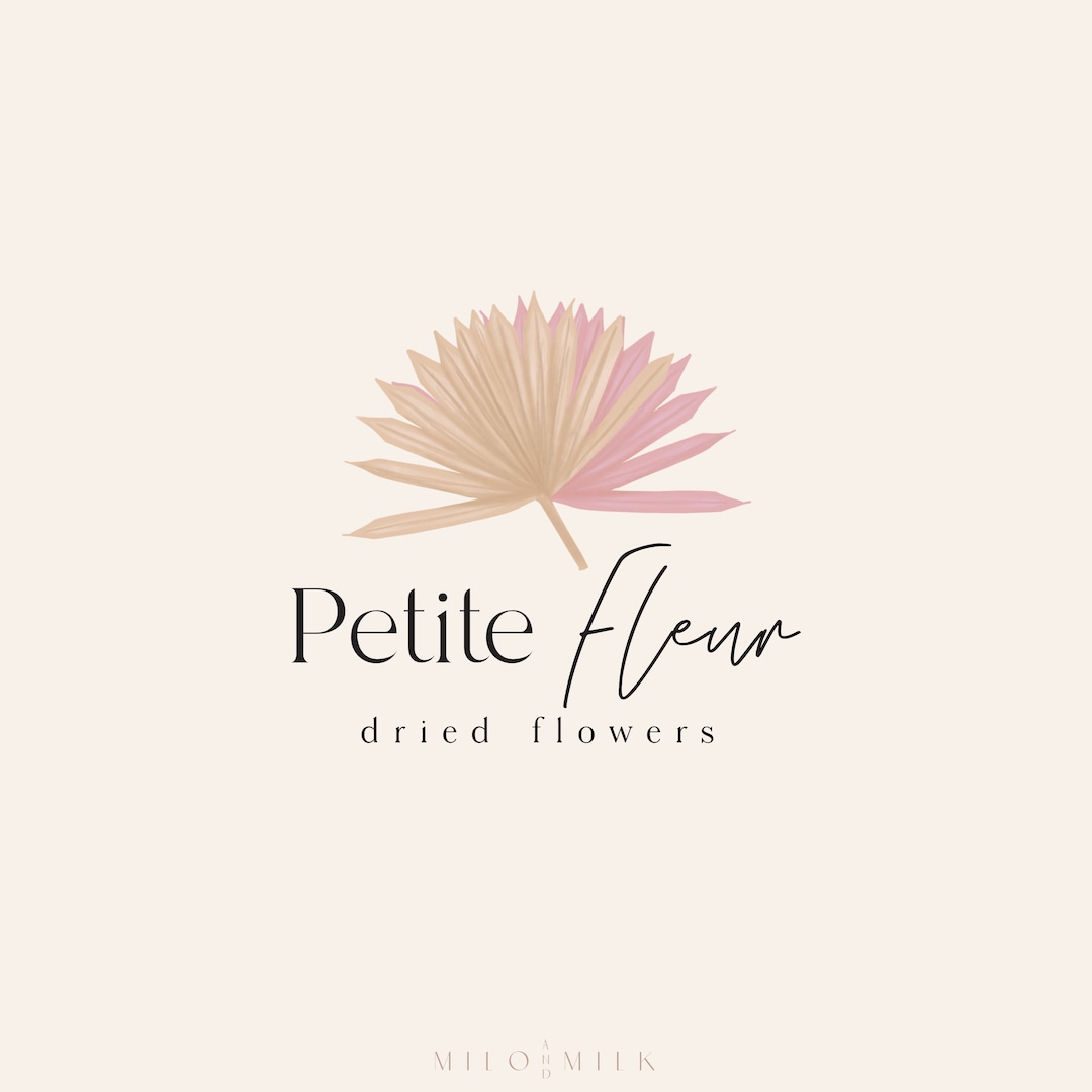 Florist Dried Palm Logo, Boutique Logo, Floral Logo, Homeware Logo ...