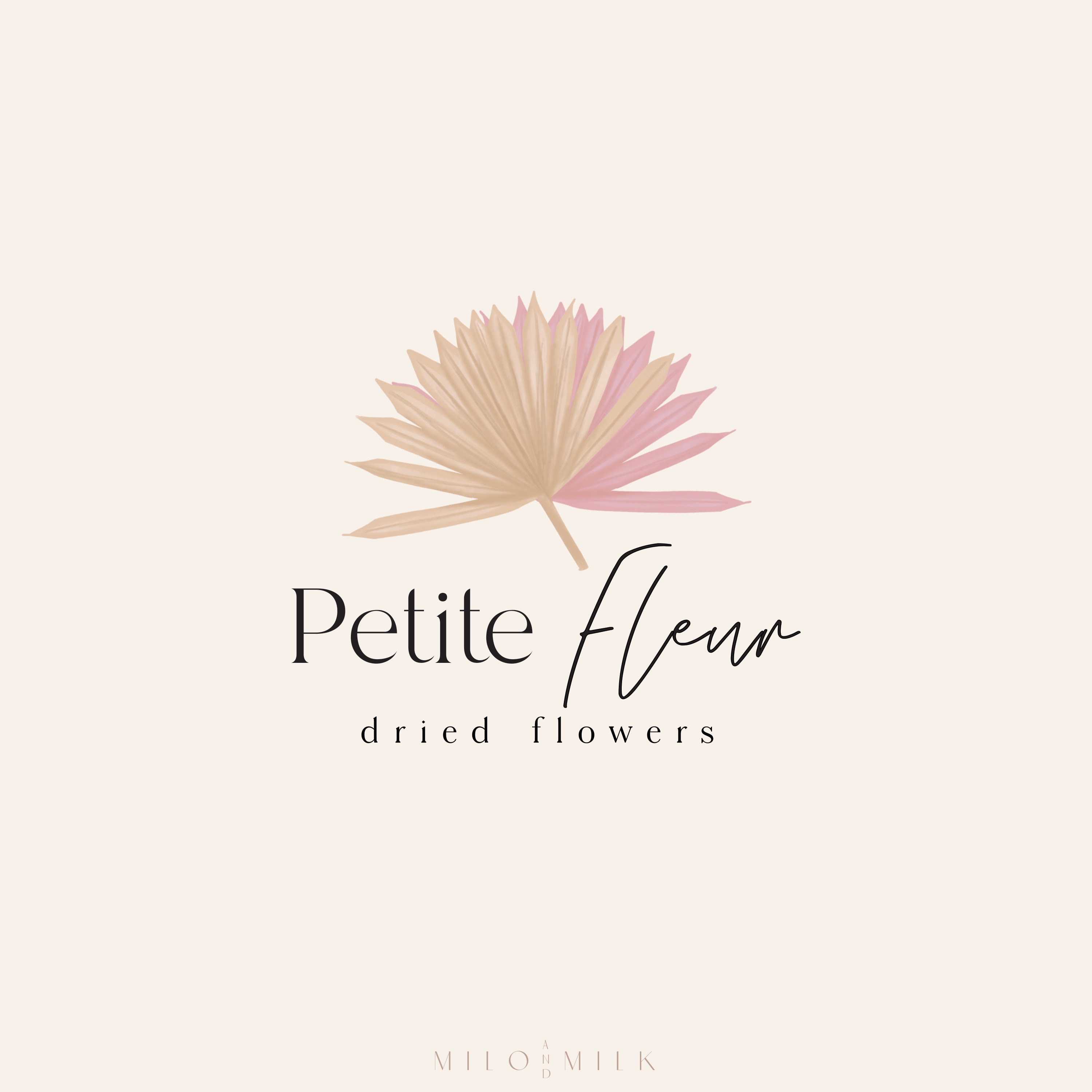 Florist Dried Palm Logo, Boutique Logo, Floral Logo, Homeware Logo ...