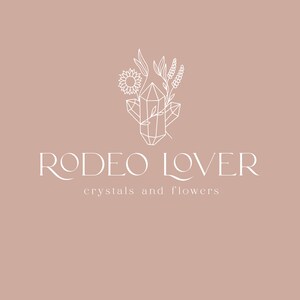 Magic Floral Crystal Logo, Magical Logo, Crystal Shop Logo, Candle Logo ...