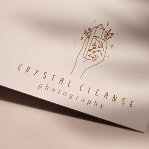 Crystal Hand Logo, Gem Logo, Jewelry Logo, Botanical Logo, Magic Logo ...