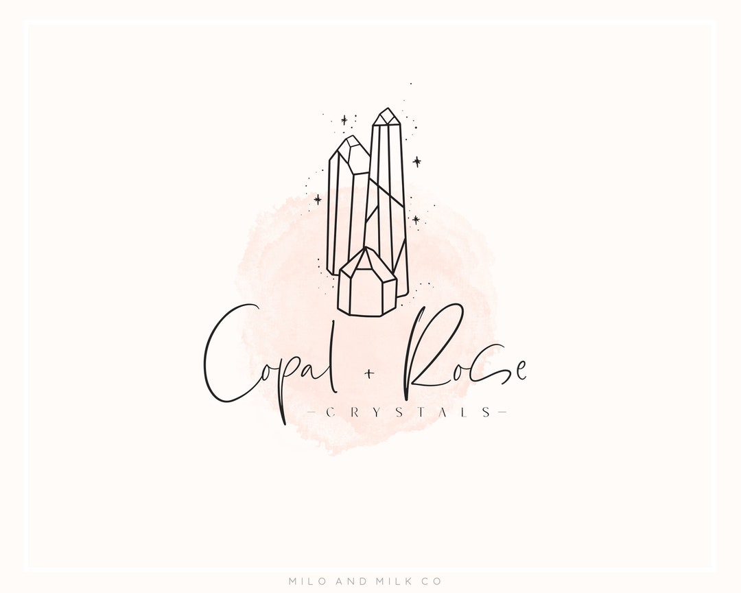 Crystal Mystical Logo, Jewelry Shop Logo, Reiki Logo, Magic Logo ...