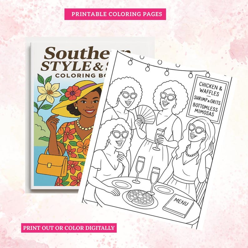 Southern Style & Sass – Printable Coloring Pages - Etsy
