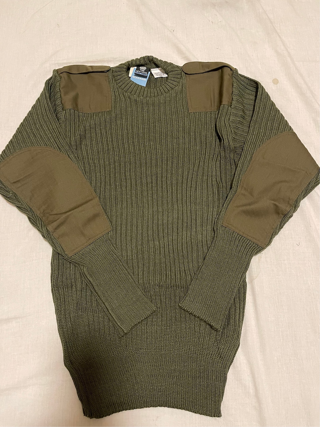 Genuine British Army Vintage 100% Wool Commando Sweater Olive Green ...