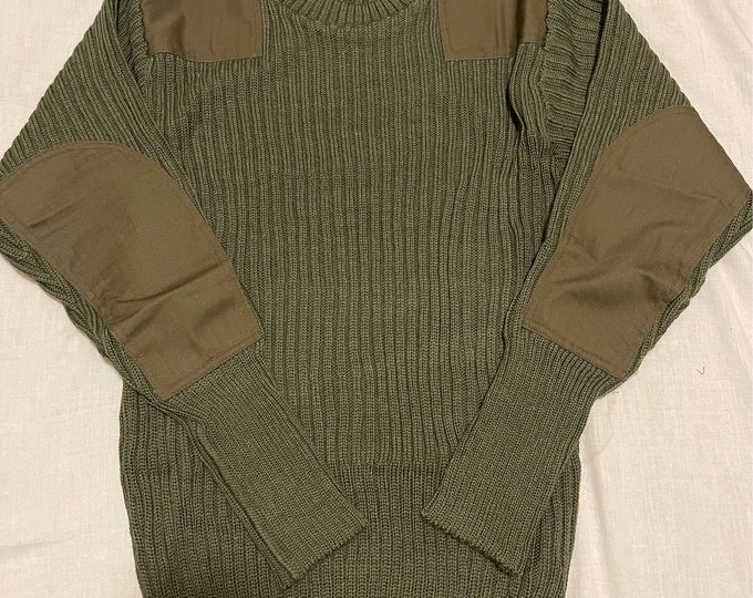 Genuine British Army Vintage 100% Wool Commando Sweater Olive Green Dated 1991 New - Etsy