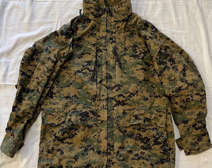Medium Reg - USMC Woodland MARPAT Goretex Parka Jacket Extreme Cold ...