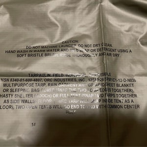 USGI Military Reversible Field Tarp ACU 90 X 80 Ground Tarpaulin ...