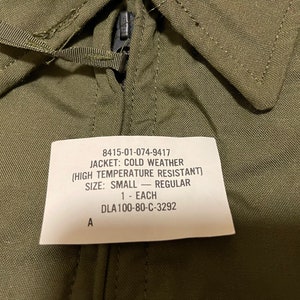 Genuine US Gi CVC Tankers Jacket Cold Weather High Temperature ...