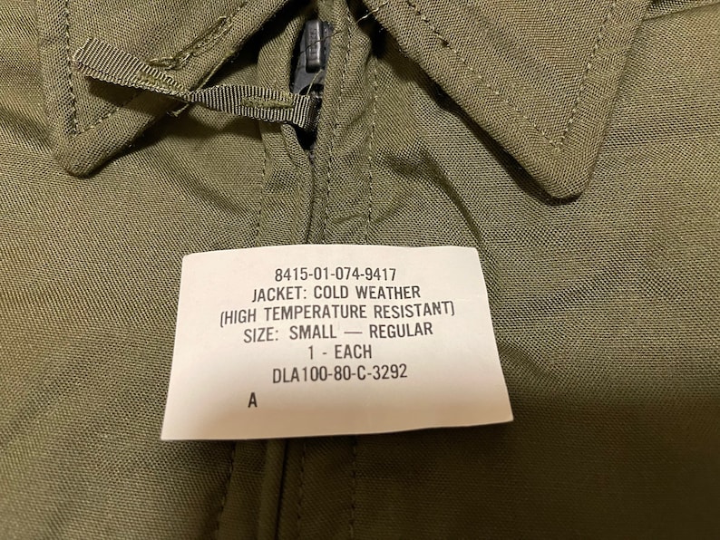 Genuine US Gi CVC Tankers Jacket Cold Weather High Temperature ...