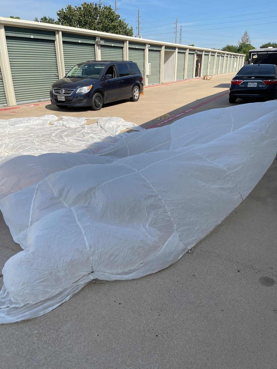 Genuine Vintage Military 30 Foot White Round Parachute With - Etsy