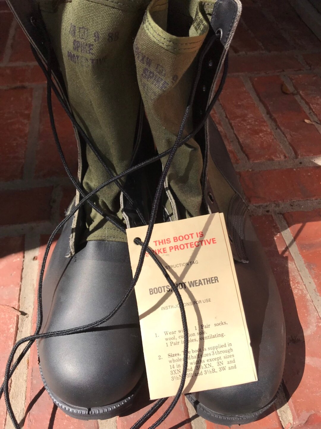US Military Vintage Vietnam Spike Protective Jungle Boots OD 131/2XW - Etsy
