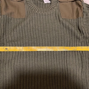 Genuine British Army Vintage 100% Wool Commando Sweater Olive Green ...