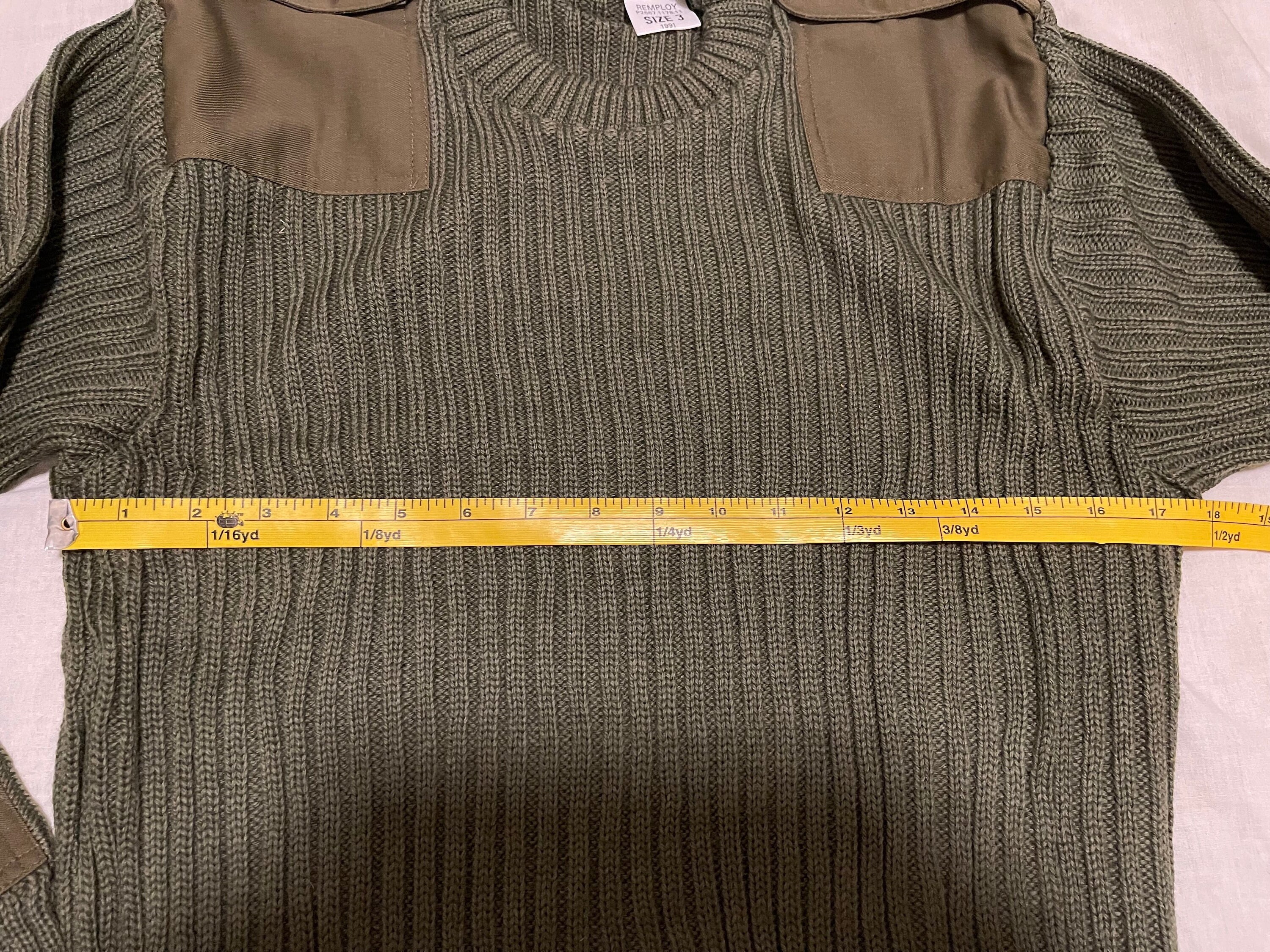 Genuine British Army Vintage 100% Wool Commando Sweater Olive Green ...