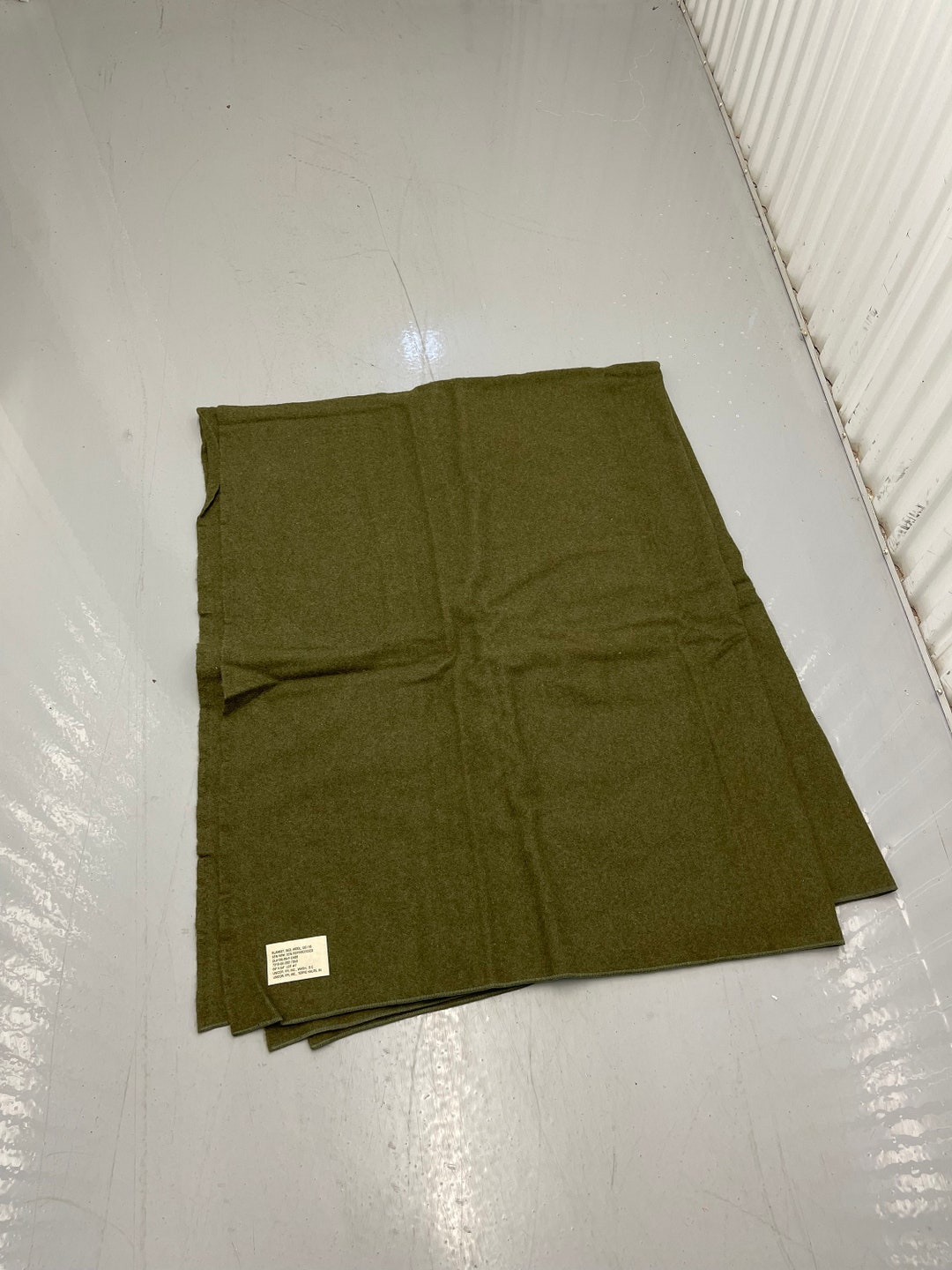 Genuine Vintage US Army 100 % Wool Blanket Olive Drab/green From ...