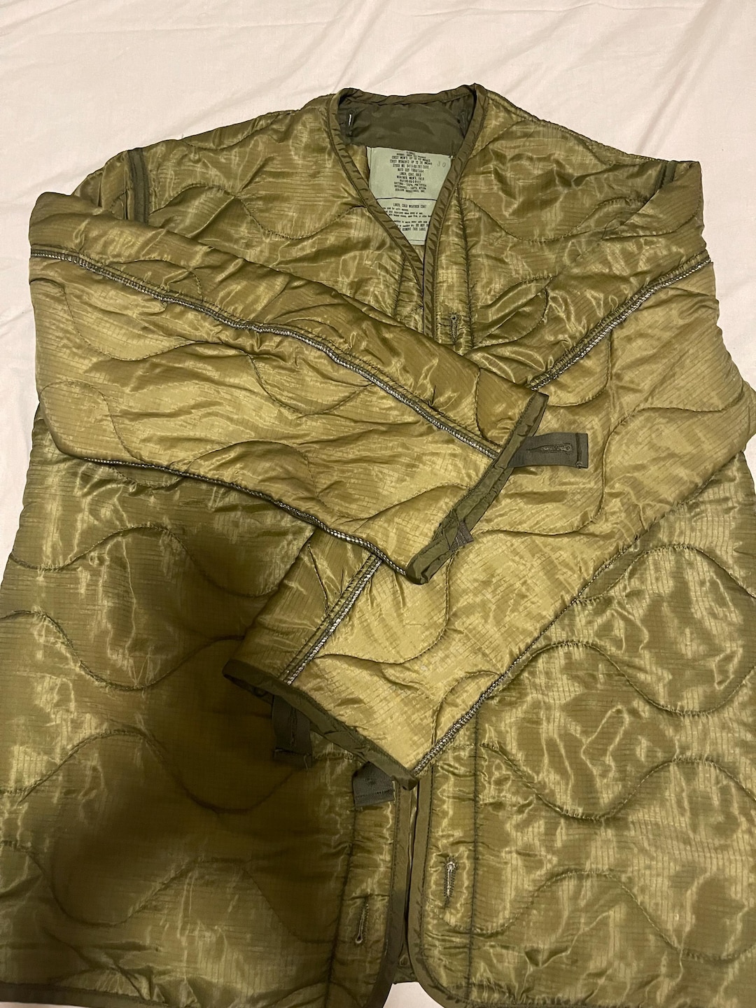 Genuine Vintage US Military M65 Field Jacket Coat Liner M65 Quilted XSXS Sage/ XSR Green - Etsy