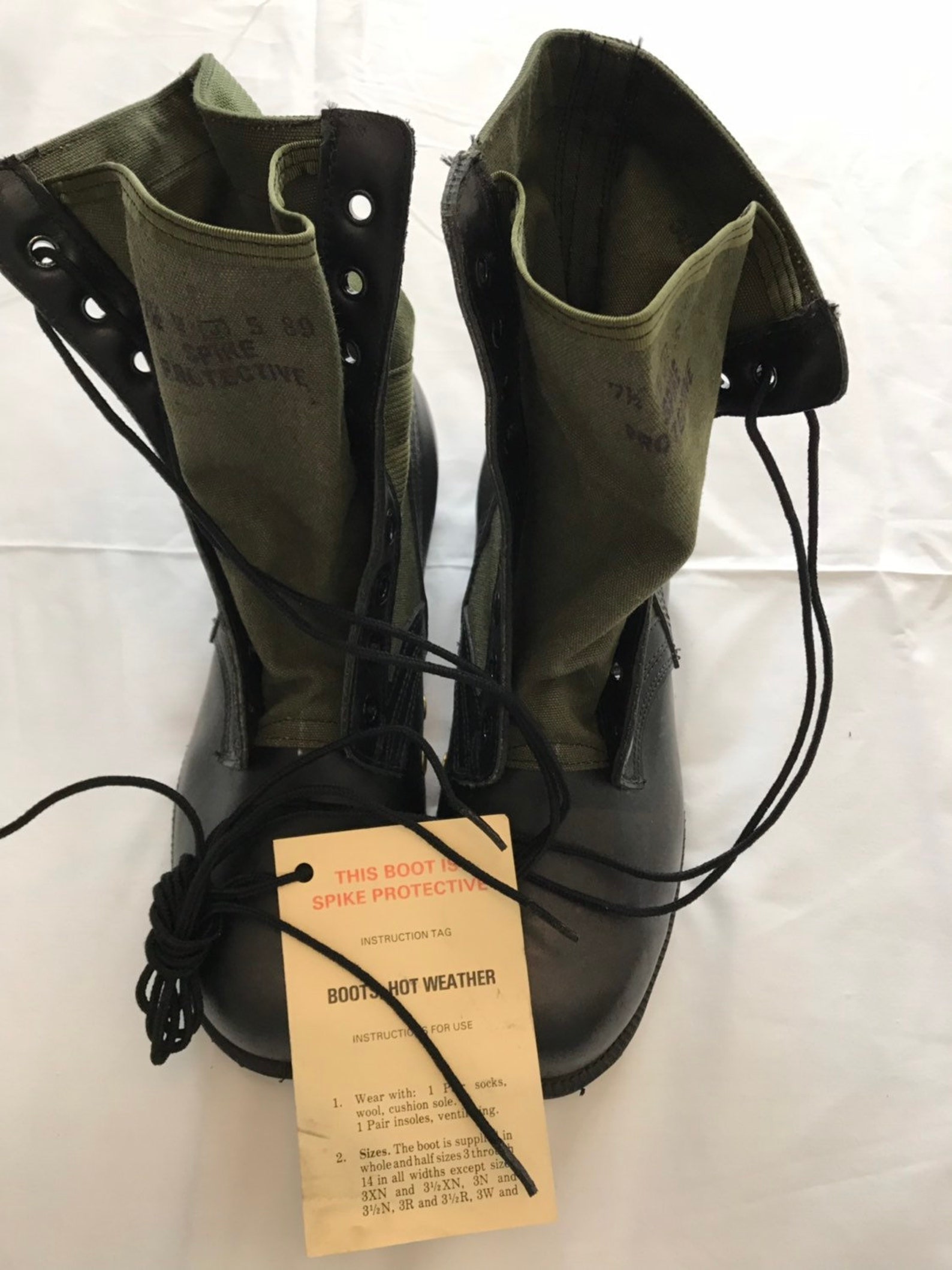 Genuine US Military Vintage Vietnam Spike Protective Jungle Boots 7 ...