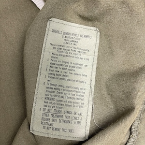 Genuine US Military Vintage CVC Tankers Coverall Aramid / Fire ...