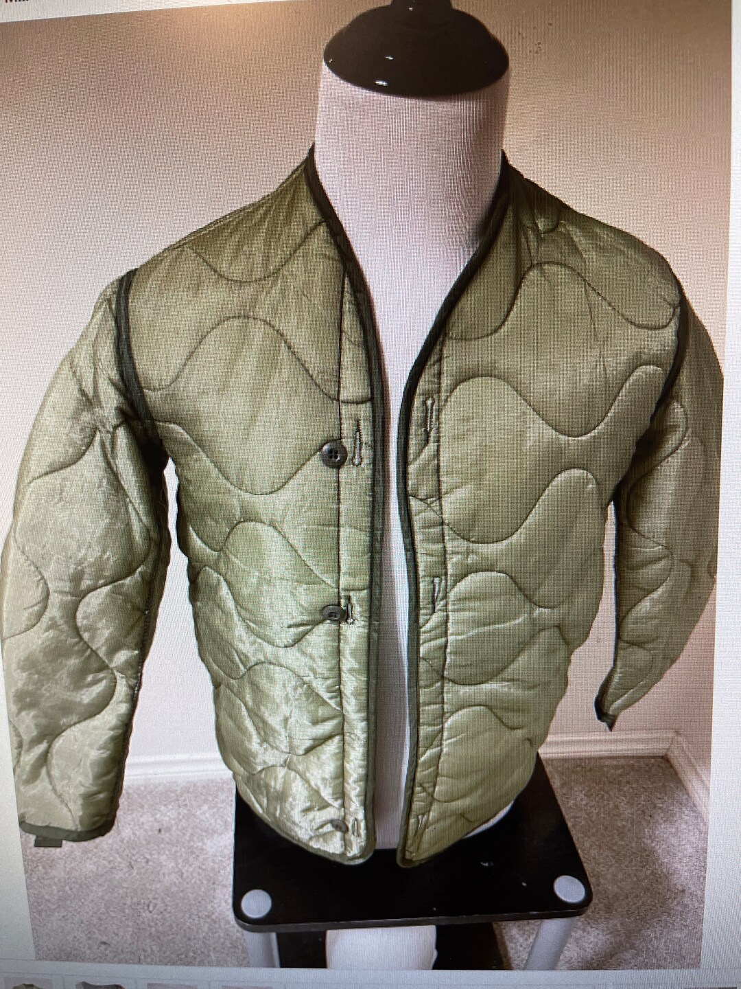 Genuine Vintage US Military M65 Field Jacket Coat Liner M65 Quilted XSXS Sage/ XSR Green - Etsy