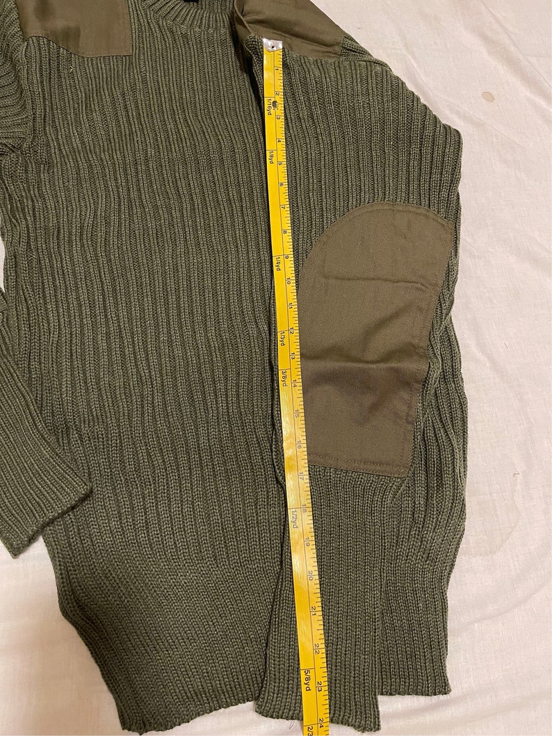 Genuine British Army Vintage 100% Wool Commando Sweater Olive Green ...