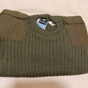 Genuine British Army Vintage 100% Wool Commando Sweater Olive Green ...
