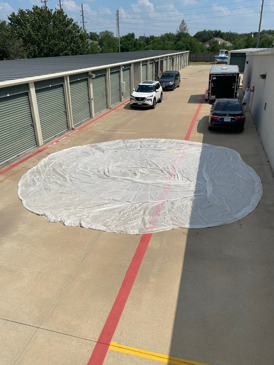 Military 31ft White Round Parachute/photo Shoot, Car/boat Covers ...