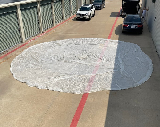 Military 31ft White Round Parachute/photo Shoot Car/boat - Etsy