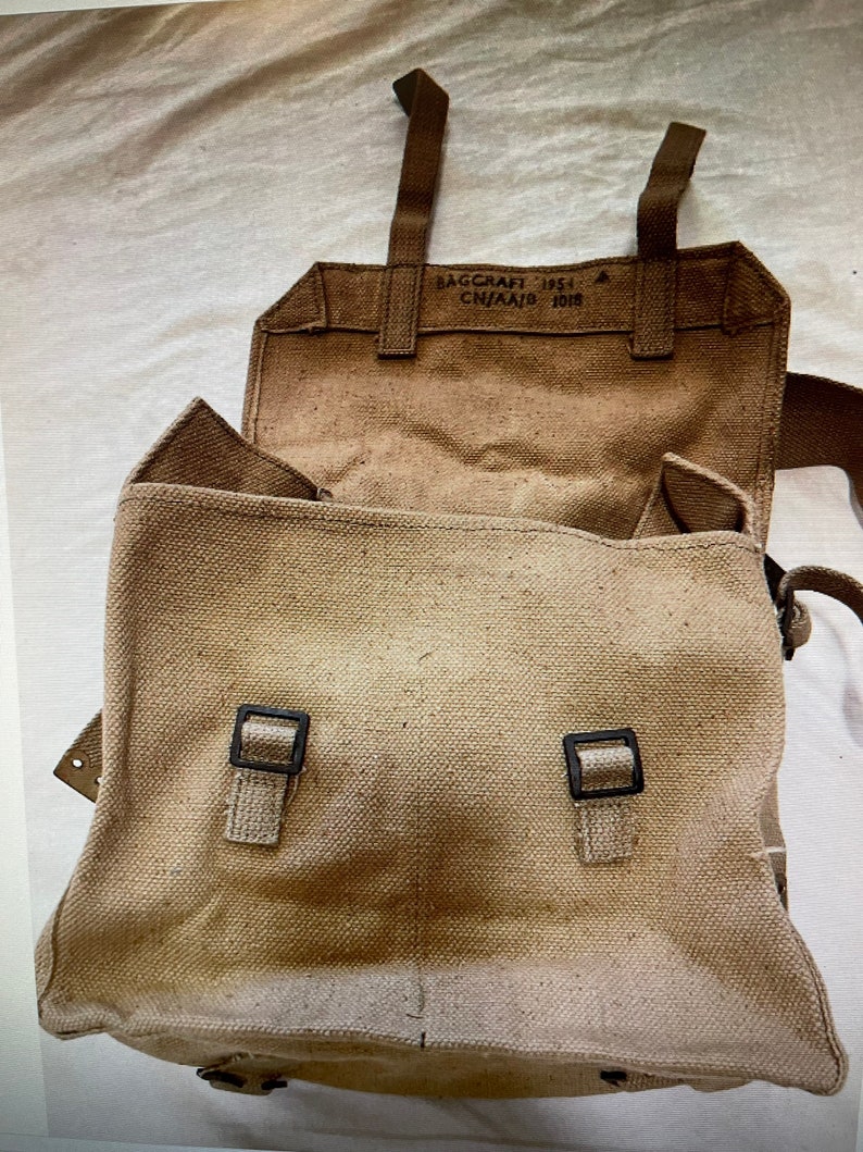 Genuine British Military Vintage WW2 Khaki Canvas Shoulder Bag Pattern ...