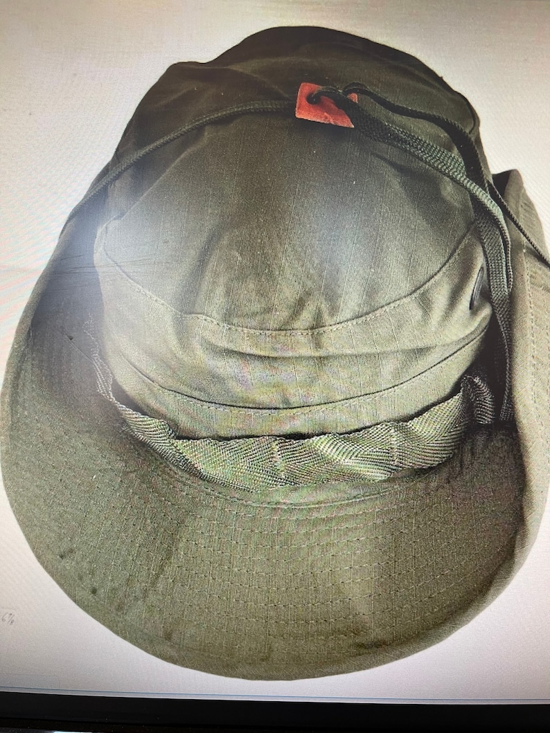 US Military Authentic Vietnam Era OD Green Sun Boonie Hat Water ...