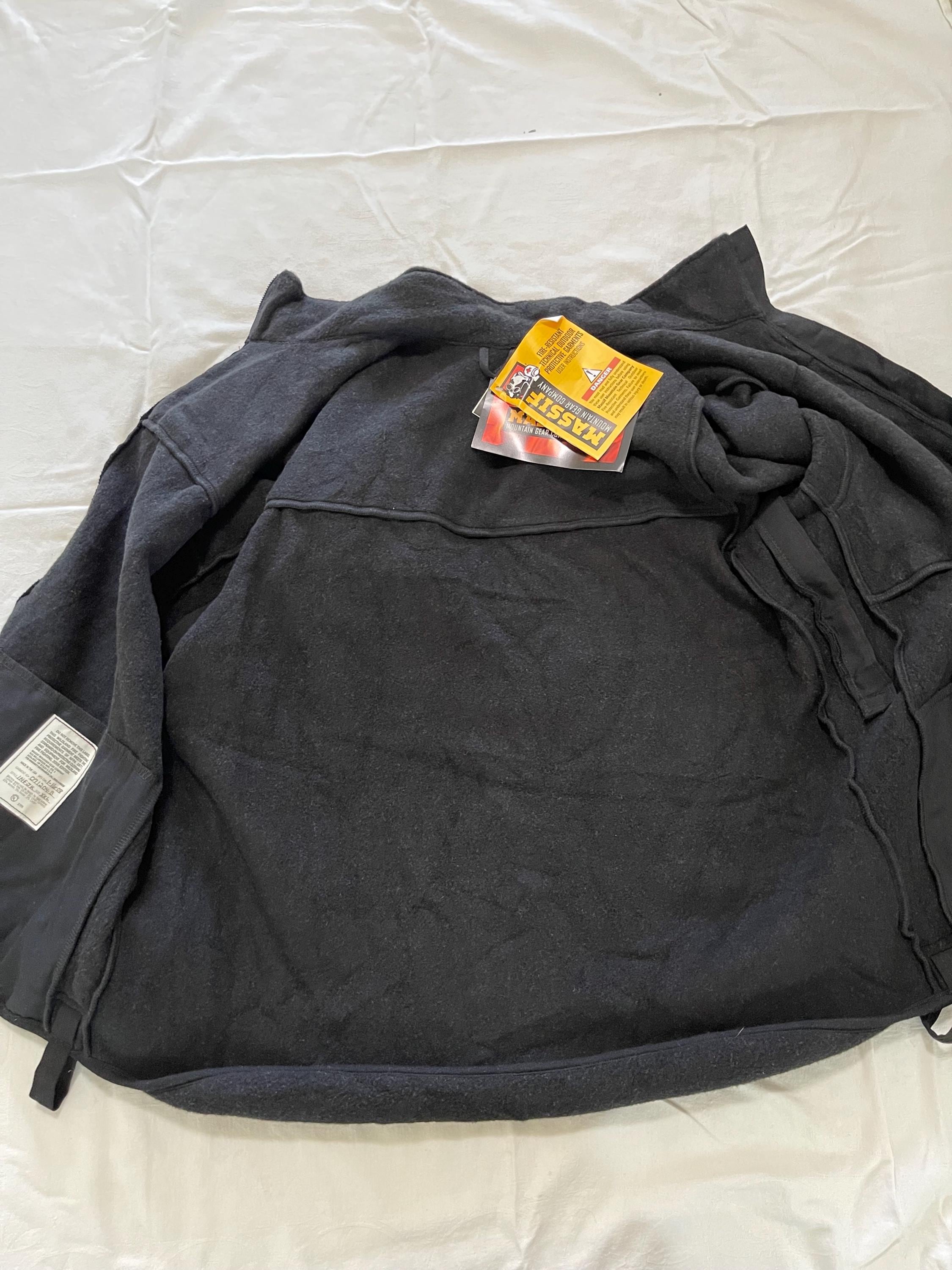 US Military Massif Fire Resistant Heavyweight Fleece Jacket XXL. Black ...