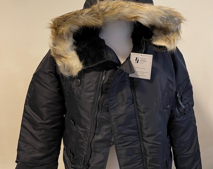 USAF Type Vintage N3B Parka Made by Valley Apparel USA Black Medium - Etsy