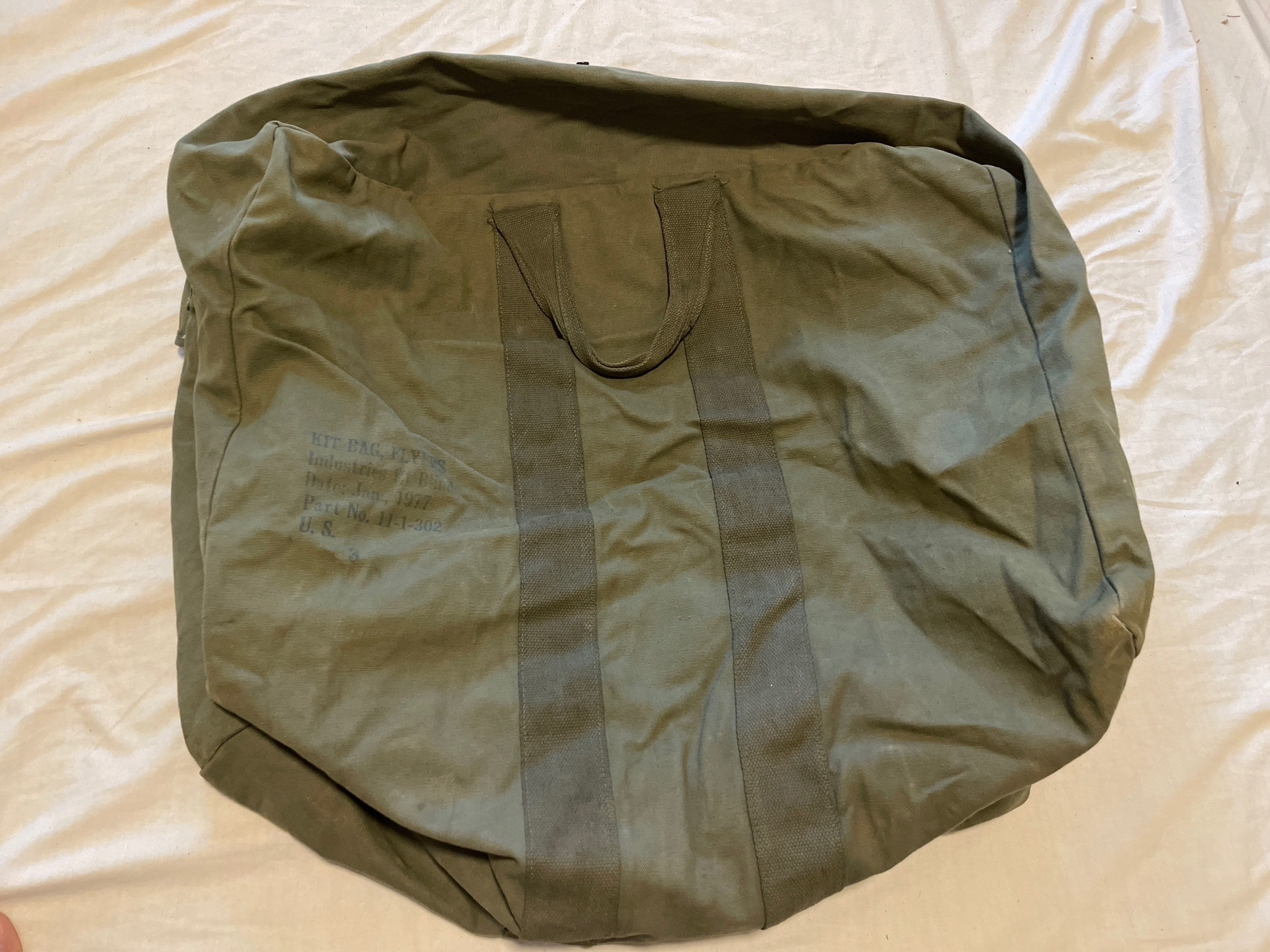 USAF Genuine Vintage Heavy Duty Canvas Sage Green Flyers Kit Bag,cargo ...