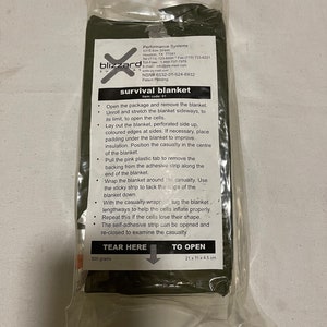 Genuine US Military Issue Blizzard Survival Blanket OD Green, Sealed ...