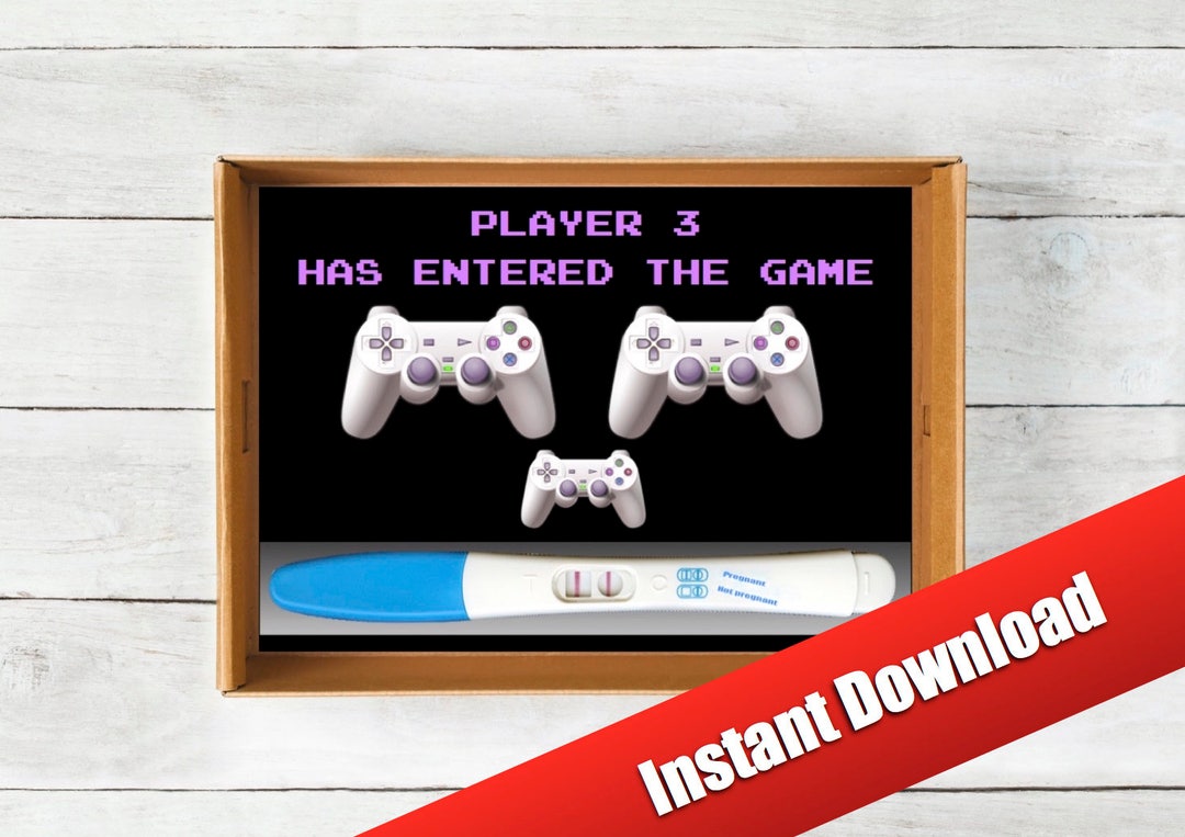 Playstation Baby Announcement, Instant Download, Video Game Pregnancy ...