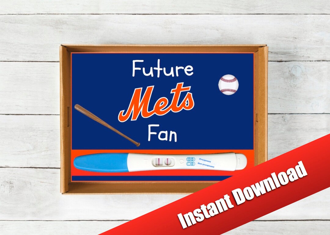 NY Mets Baby Announcement, Instant Download, Baseball Pregnancy ...