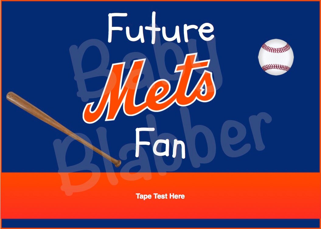 NY Mets Baby Announcement Instant Download Baseball | Etsy