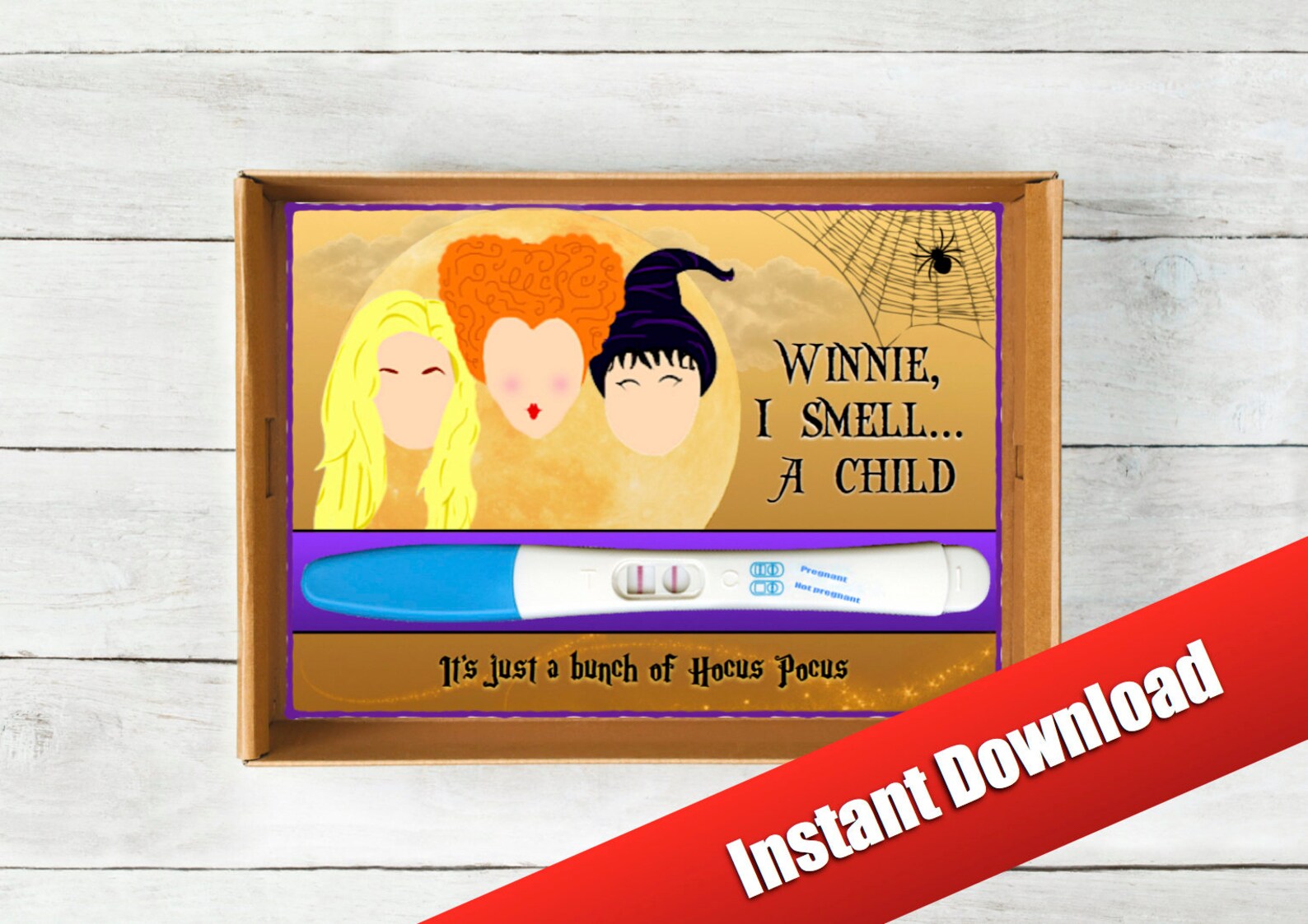 Hocus Pocus Pregnancy Announcement, Instant Download, Baby Announcment ...