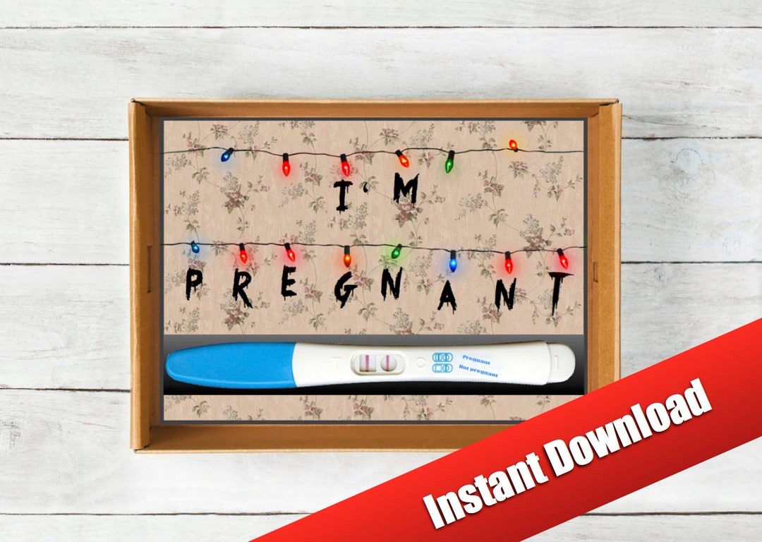 Stranger Things Inspired Pregnancy Announcement - Instant Download - Etsy