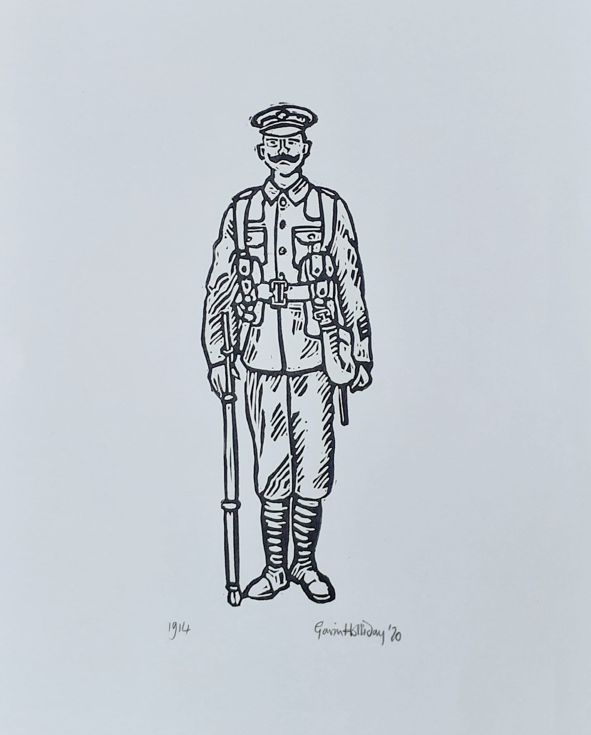 World War 1 Soldier Drawing