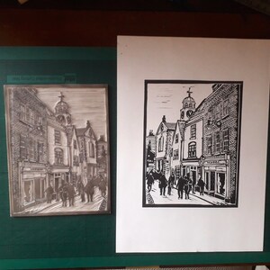 Linocut Print, Church Street, Whitby, Unique Linocut Art, Lino Print - Etsy