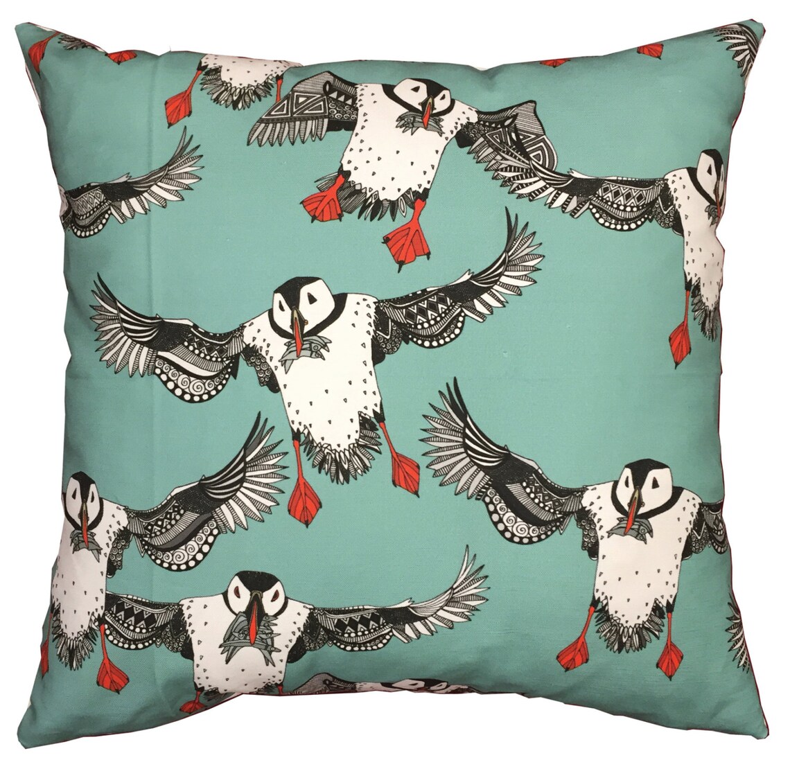 Puffin Gifts, Puffin Pillow, Puffin Fabric, Puffin Decor, Puffin Art ...