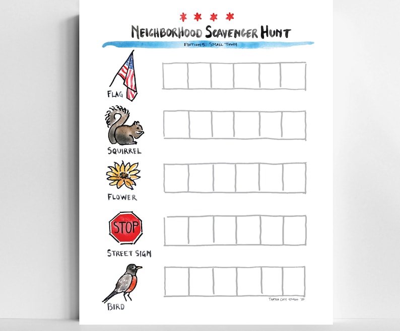 Small Town Scavenger Hunt Printable Toddler Activity - Etsy UK