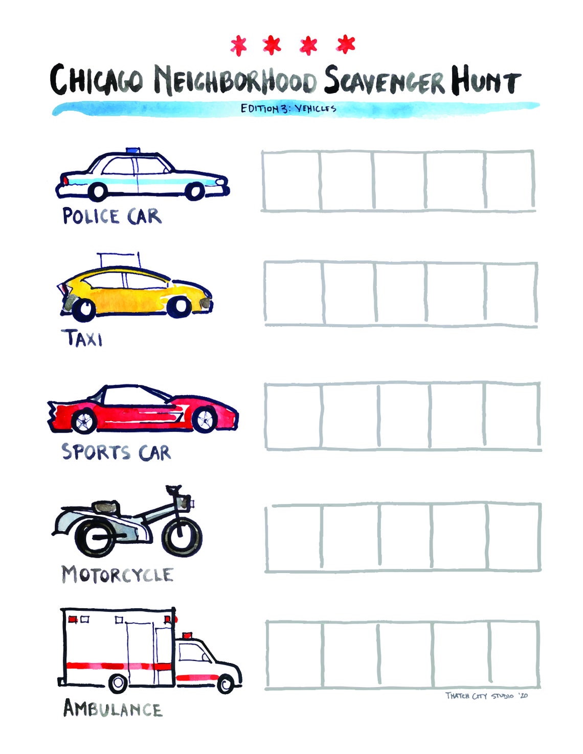 Printable Vehicle Scavenger Hunt Preschool Activity - Etsy