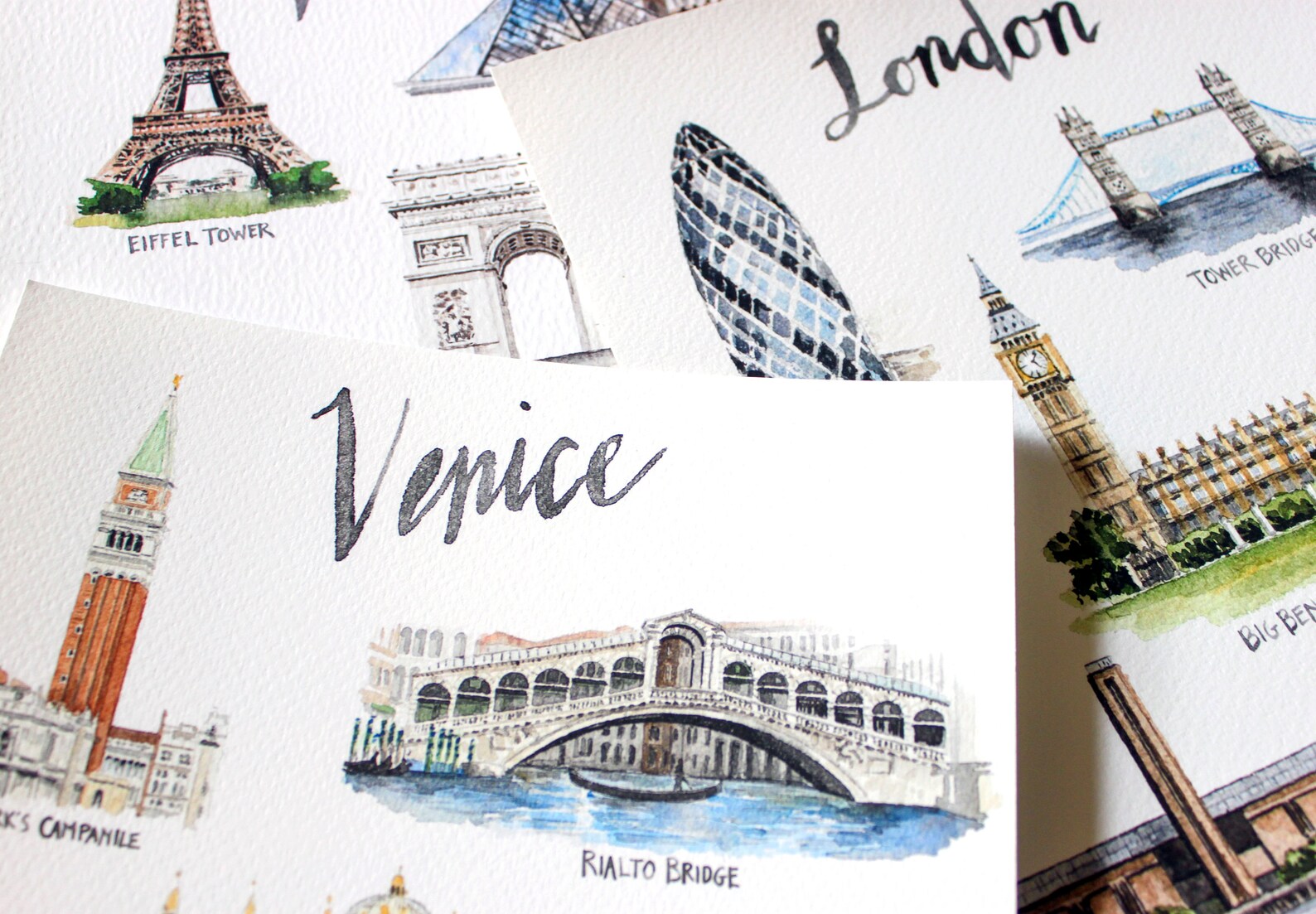 Travel Theme Gallery Wall Set Watercolor Print Set Set of - Etsy