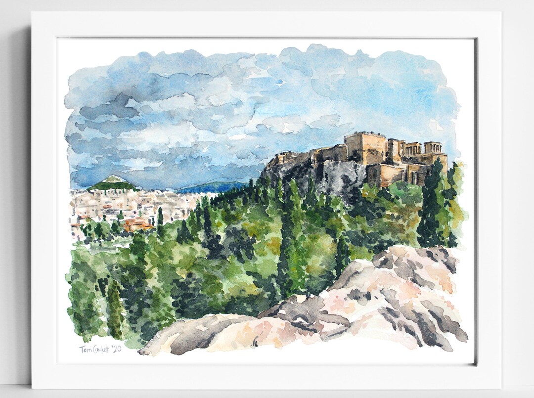Athens Wall Art | the Acropolis - Etsy