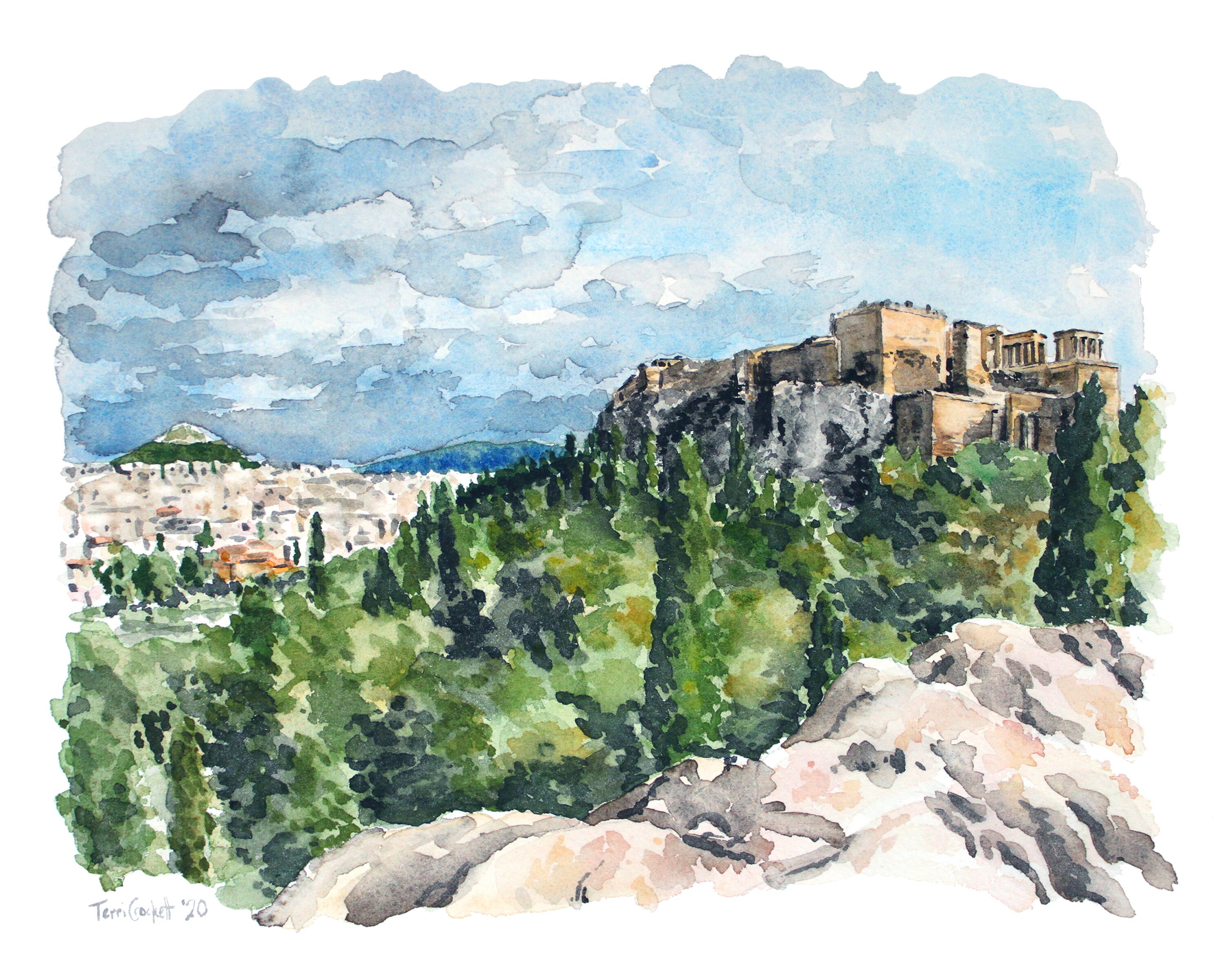 Athens Wall Art | the Acropolis - Etsy